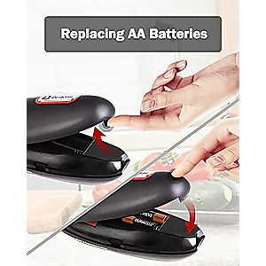 Electric Can Opener for kitchen, Handheld Battery Powered Can Opener with Smooth Edge, Small Portable One Touch Automatic Can Opener with Stainless Steel Blade, Gifts for Seniors with Arthritis