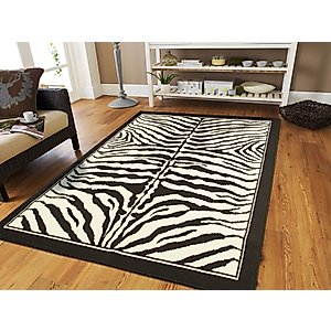 Large Area Rugs for Living Room 8x10 Zebra Animal Print Rugs for Dining Room Clearance Under 100