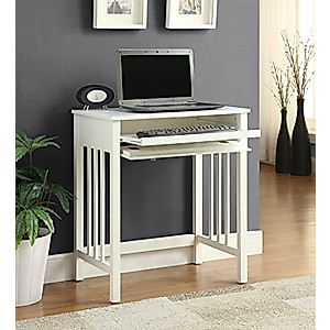 Convenience Concepts Designs2Go Mission Desk with Keyboard Drawer, White