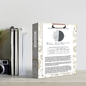 Ospelelf 3 Ring Binder 2 Inch, Cute Binder for Letter Size (11" x 8.5") with 5 Tab Dividers, File Folder Labels and Low Profile Clipboards, Tarot Cards Binder for School Supplies and Office Supplies