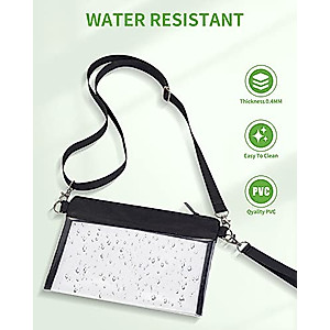 MAY TREE Clear Purse for Concert Stadium Festival Concert Clear Bag Stadium Approved for Women and Men, Black