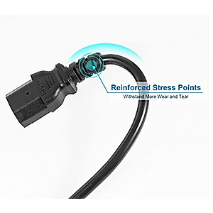 3 Prong Power Cord Replacement for Vizio TV, Vizio VX32L VW32L VX37L VW26L VA6 VMM26 LCD TV Power Cable