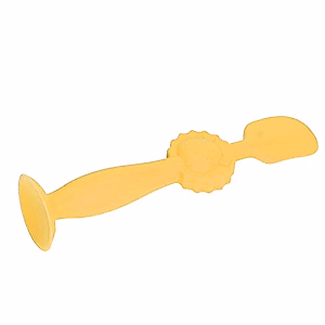 Baby Diaper Cream Spatula, 5.9 Inches Baby Butt Cream Applicator Soft Silicone Diaper Cream Spatula Applicator Baby Diaper Rash Cream (Yellow)