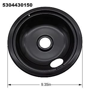 Siwdoy 318067041 318067051 Porcelain Drip Pan Set and MP22YA Electric Range Burner Element Unit Set, Compatible with Frigi-daire Ken-more Range Oven Replaces 5304430149 5304430150