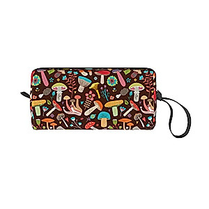 Colorful Mushroom Fashionable Pencil/Pen Case, Portable Stationery With Zipper For Teenage Men Women, Pencil Pouch Cosmetic Storage Bag