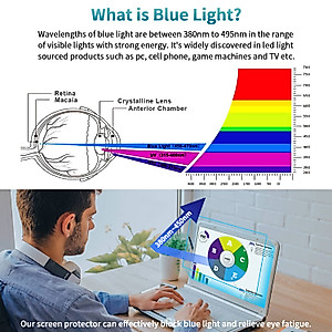 F FORITO 2-Pack 16 inch Anti Blue Light Screen Protector, Eye Protection Anti Glare & Blue Light Blocking Screen Filter Compatible with All 16" Laptops with 16:10 Aspect Ratio