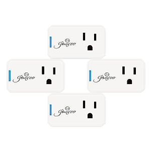 4pack Smart Plug Wireless Mini Outlet with Schedule,Remote Control Your Devices,Occupies Only One Socket, Compatiable with Alexa Echo Google Home Assistant, Christmas Light Socket Timing Function