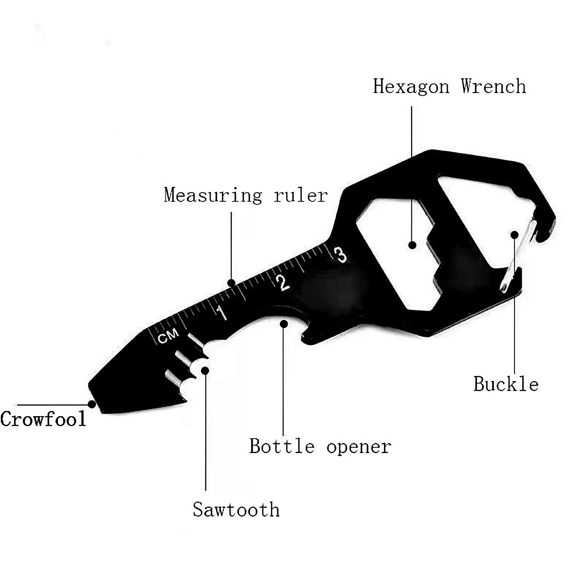 DMW Multi-Function Bottle Opener, Key Chain Creative Beer Openers, Outdoor Multi-Function Small Tools for Men and Women