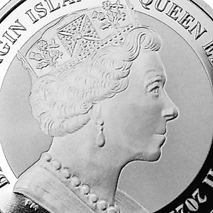 2022 1 oz British Virgin Islands Silver 100th Anniversary Lincoln Memorial Coin Brilliant Uncirculated with Certificate $1 BU