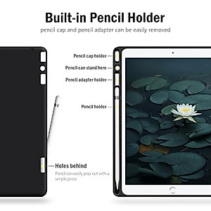 auaua Case for iPad Air 3rd Generation 2019 / iPad Pro 10.5 2017, with Built-in Pencil Holder, Auto Sleep/Wake, Adjustable Angle, Vegan Leather (Green)