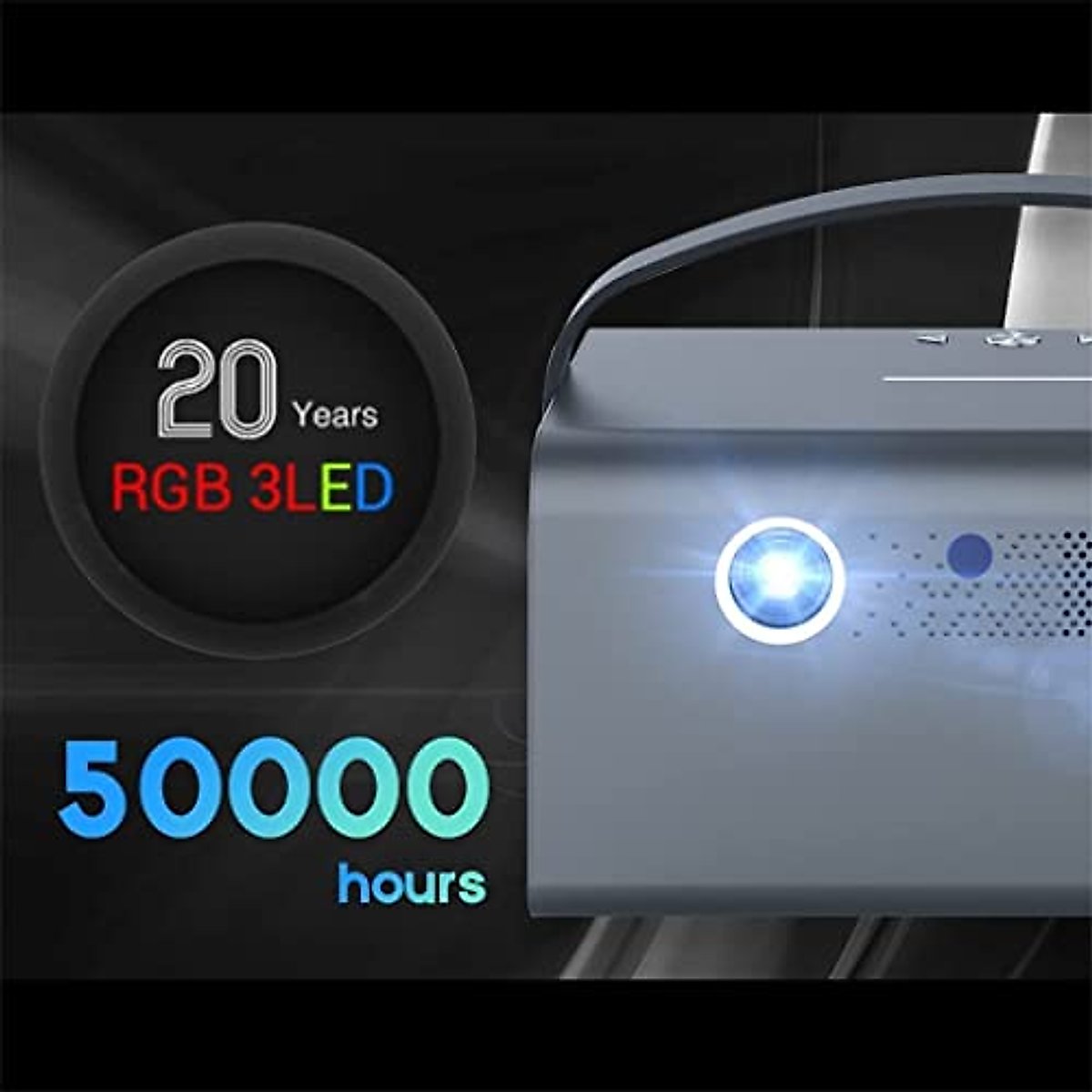 Feilx Mini Projector 2022 Upgraded Portable Video-Projector,3D Projector WiFi Smart Projector Bluetooth Portable Mini Projector Home Theater Projector