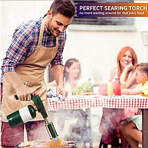 POWERFUL Grill Torch Charcoal Starter,Propane Searing Torch,Charcoal Lighter Campfire Starter,Fire Starter Torch,Sous Vide,Kitchen torch, Charcoal BBQ Grill Gun,Cooking Torch (Fuel Not Included)