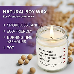 GiltGlimmer New Mom Christmas Gifts - Mom to Be Gift for First Time Moms, Pregnancy Must Haves Soy Wax Lavender Scented Candle, Pregnancy Gifts for Expecting Mom, Wife, Friend, Sister