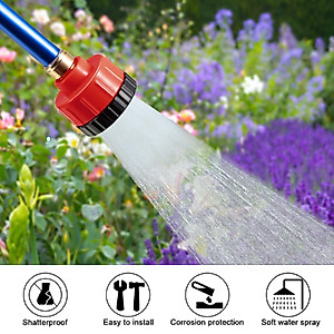 Dreyoo 1 Pcs 1000 Water Nozzle, Garden Plastic Watering Hose Nozzle 11 GPM with PTFE Thread Seal Tape for Tender Plants, Flowers, Greenhouse, Nursery Garden, Potting, Container