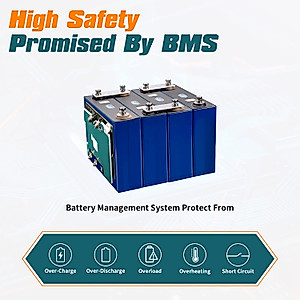 OGRPHY 4 Pack 12V 100Ah LiFePO4 Battery, 1280Wh Grade A Cells Lithium Battery with 100A BMS, 5000+ Deep Cycles Battery for RV, Trolling Motor, Solar, Golf Cart, Marine and Off Grid Applications