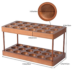 Wooden chicken egg holder for 24 Fresh Eggs, 2-Tier fresh egg holder countertop，egg basket countertop，egg holder for counter，，counter top egg holder for fresh eggs.
