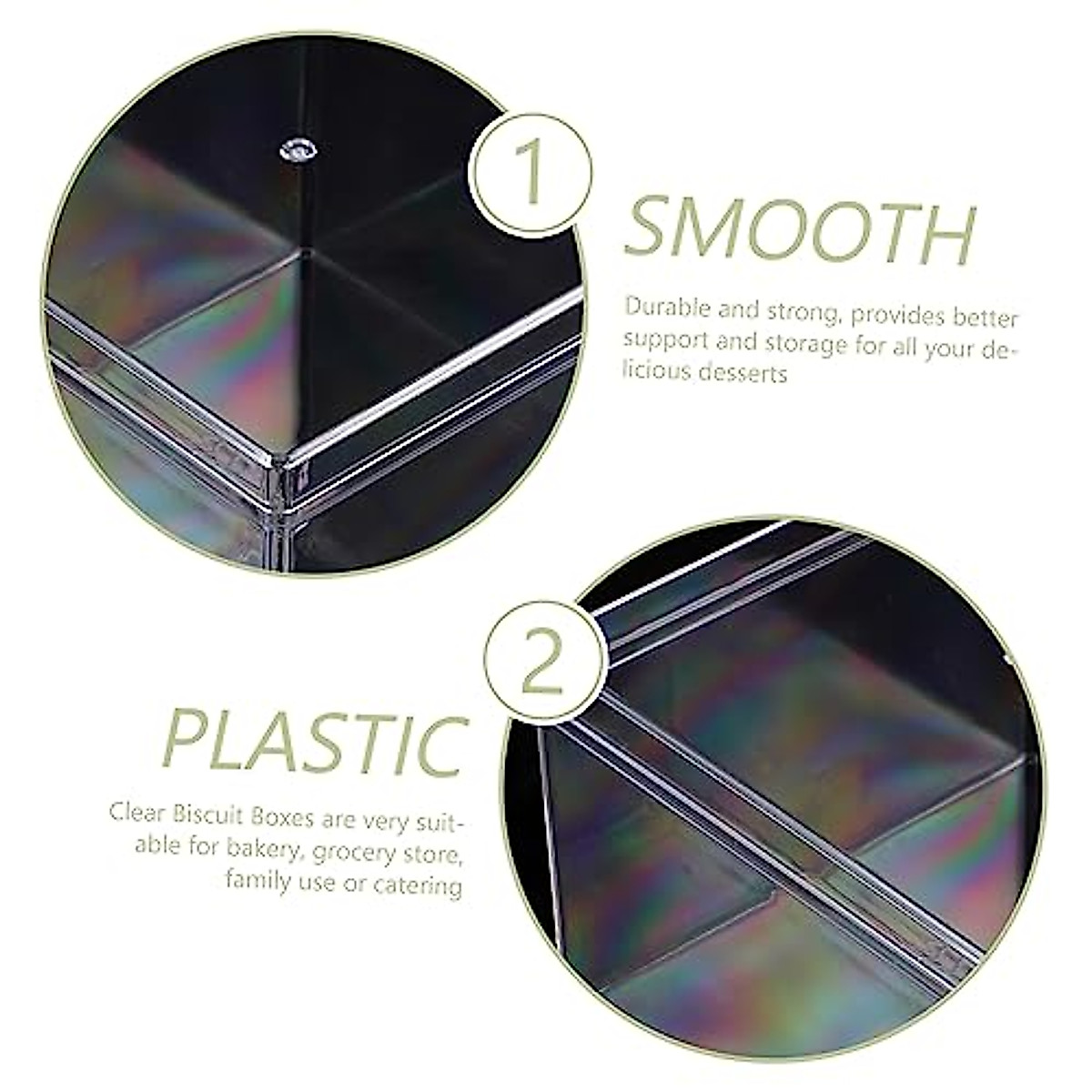 ULTECHNOVO 6pcs Boxes Transparent Mousse Box Mini Food Containers Cupcake Boxes Disposable Cake Containers Clear Cupcake Boxes Bakery Take Out Containers Toy Containers Transparent Box Ps Pie