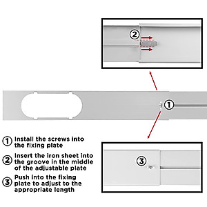 TURBRO 5 Inch Portable Air Conditioner Universal Exhaust Hose Clockwise Thread with Window Vent Kit