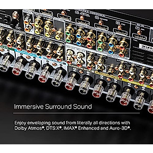 Marantz AVR SR7015-9.2 Channel Amplifier, 8K HDMI Upscaling, Auro 3D, IMAX Enhanced, Dolby Surround Sound, Alexa + HEOS Compatibility, Easy to Setup