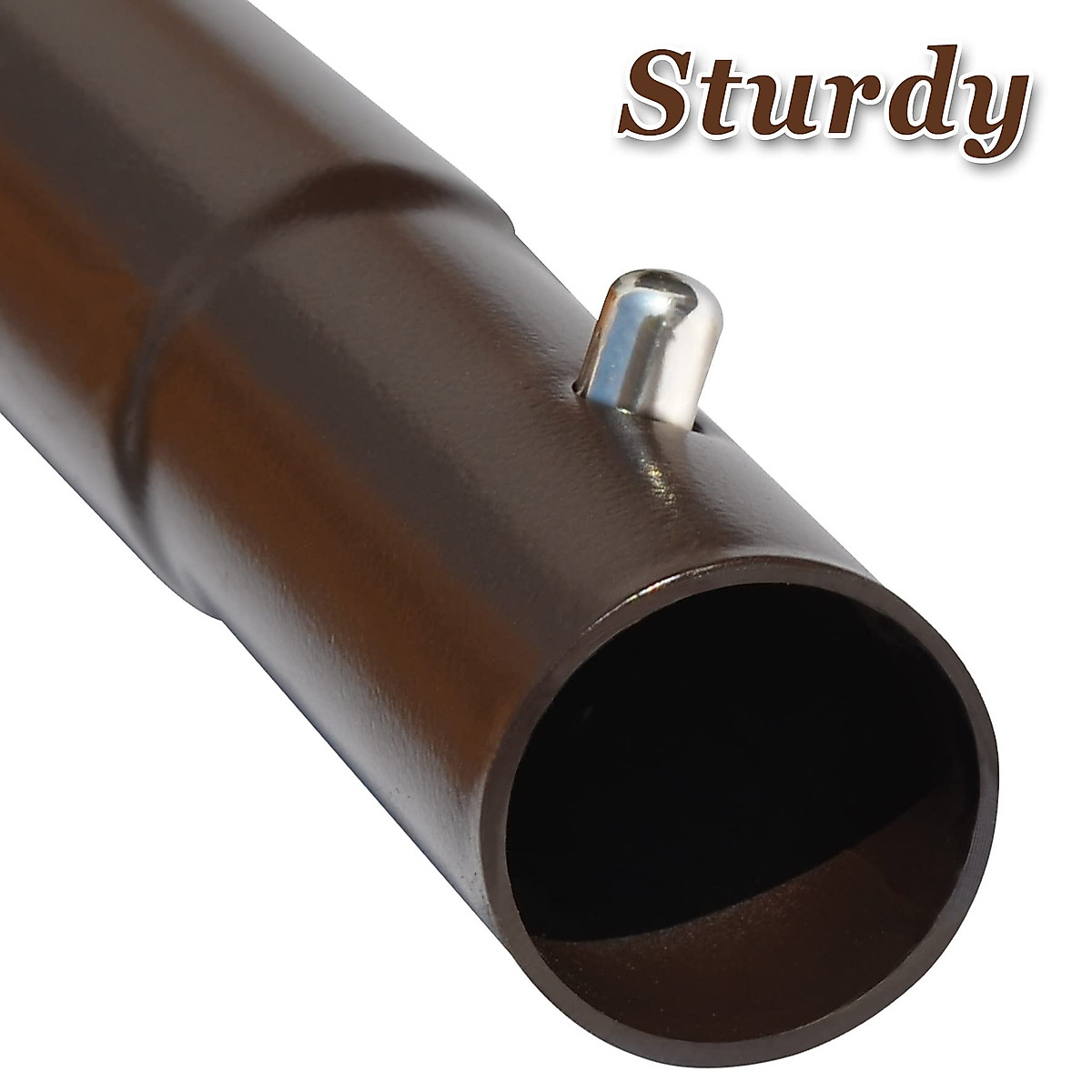 YardGrow Replacement Umbrella Lower Pole for Patio Umbrella, with Bullet Buckle (45.6''L, with bullet buckle) (Brown-45.6''L, with bullet buckle)