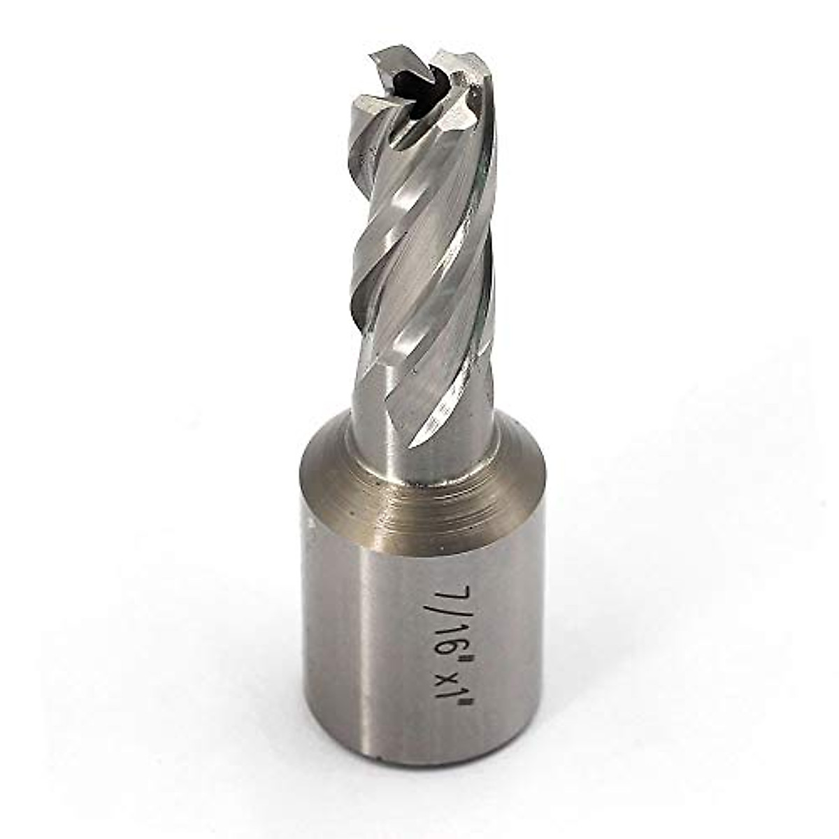 Annular Cutter JESTUOUS 3/4 Inch Weldon Shank 7/16 Cutting Diameter 1 Cutting Depth with Two-Flat HSS Kit for Magnetic Drill Press,1 Piece