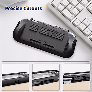 Fintie Kids Case for Nintendo Switch Lite 2019 w/2 Game Card Slots - [Ultralight] [Shockproof] Protective Cover with Ergonomic Grip, Kids Friendly Grip Case for Switch Lite Console, Black