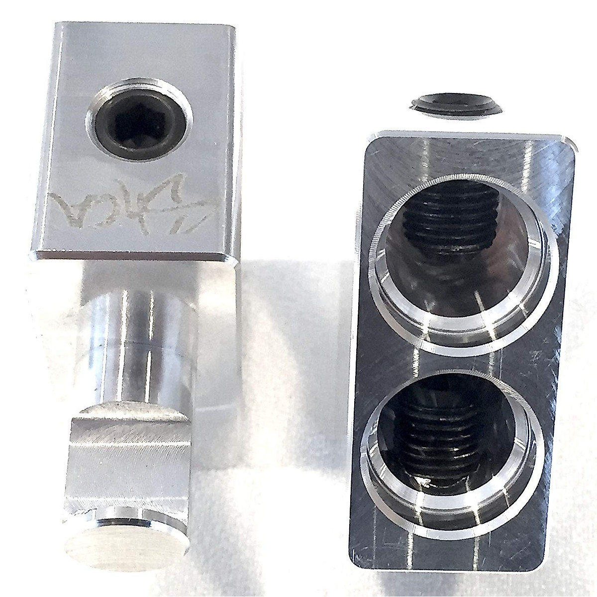 Pair of Sky High Car Audio Dual 1/0 Gauge to 1/0 Gauge Amp Input Reducers