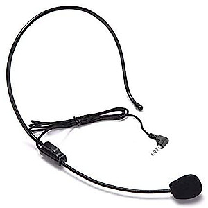 Akingdleo Over Ear 3.5mm Hands Free Cardioid Wired Audio Boom Condenser Classroom Mic Headset Microphone mic for UHF-938 ATG-100T Tour Guide System Voice Amplifier Conference PC Laptop Tablet