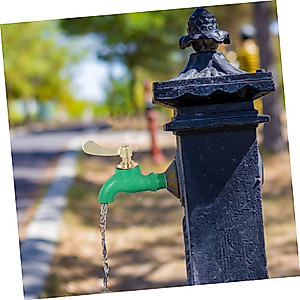 Housoutil 9 Pcs Faucet Mixer Water Tap Kitchen Accessories Classic Water Tap Kitchen Fauvet Waterfall Outdoor Washer Hose Wash Hair Tap Wall Mount Bath Copper Cold Water Tap Mop Pool