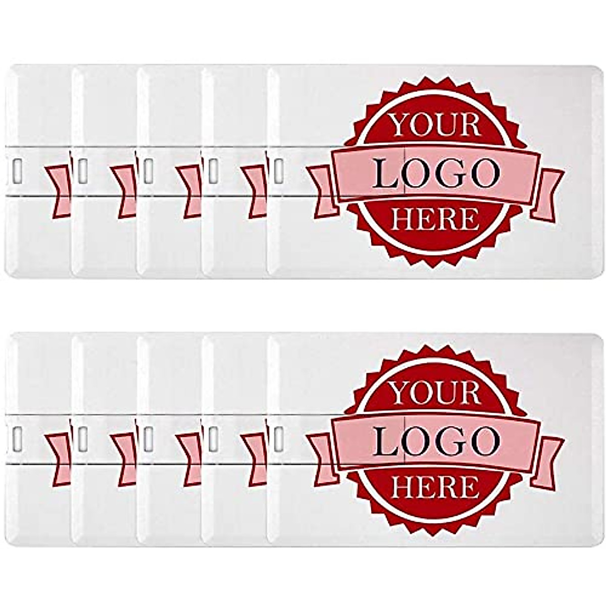 Personalized Credit Card Thumbdrive Custom DIY Logo USB Flash Drive (4GB X 20PCS)