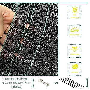 75% UV Protection Shade Cover Sunblock Cloth Mesh Fabric Net with Lock Holes for Garden Flower Plant (5x5 ft)