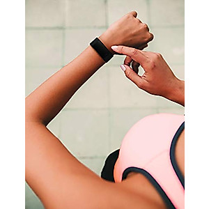 Fitbit Charge 4 Fitness and Activity Tracker with Built-in GPS, Heart Rate, Sleep & Swim Tracking, Black/Black, One Size (S &L Bands Included)