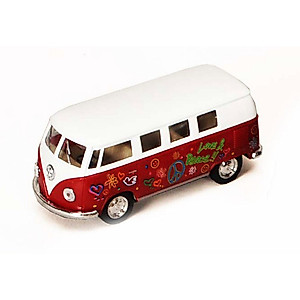 1962 Volkswagen Classic Bus with Decals 1:32 Scale Die Cast Model Toy Van SetOf4