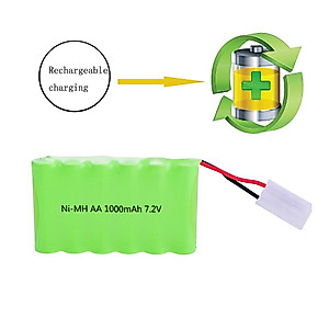 Yungou AA 7.2V 1000mAh Nickel-Metal Hydride Cell Batteries Remote Control Model Electric Toys Rechargeable Batteries