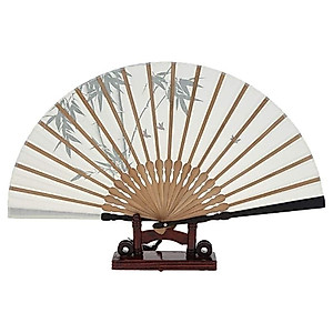 Hand Fan Folding Fan,Hand-held Fan,Vintage Summer Bamboo Folding Fan Hand Held Fan Dance Wedding Party Pocket Gifts Fans Hand Paper Folding Props Vintage style