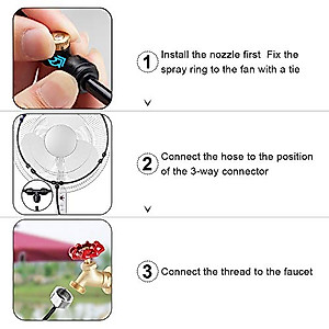 Tevigo Misting Cooling System, Outdoor Misters Automatic Plant Watering System Misters Cooling Backyard Patio Garden Lawn Greenhouse (20 FT9（6M）)