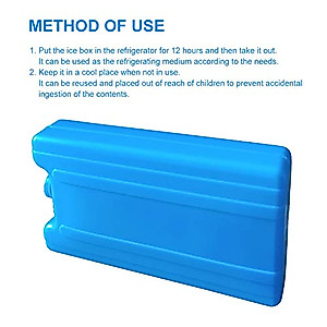 JIANWEI Ice Pack for Lunch Box - 400 ml Lightweight Food Storage Cooler Bag Reusable and Long Lasting Cool Packs Slim Freezer Packs Keep Food Fresh and Cold for Kids Lunch Box(Blue)