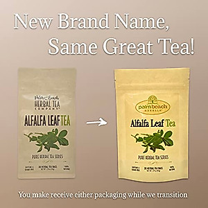 Alfalfa Leaf Tea - Pure Herbal Tea Series by Palm Beach Herbals (30 Tea Bags) 100% Natural