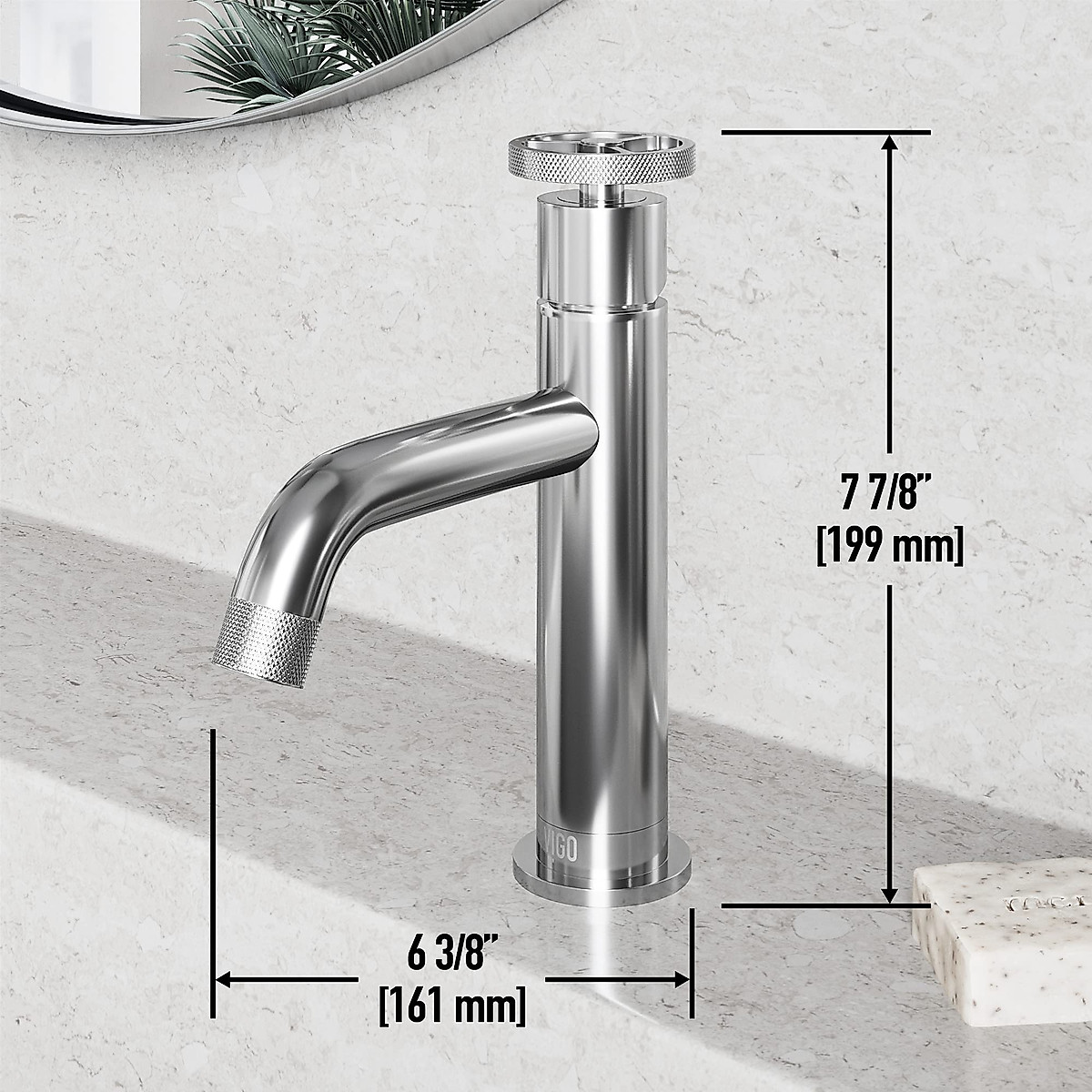 VIGO Cass 8'' H Single Handle Single-Hole Bathroom Faucet in Chrome-VG01046CH