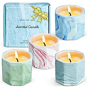 Scented Candles Set, Candles for Home Scented, Aromatherapy Candles for Home, Soy Wax Candles Set 4 x 2 oz, Wonderful Gifts for Mother, Women, Friends and Coworkers, Mothers Day Gifts
