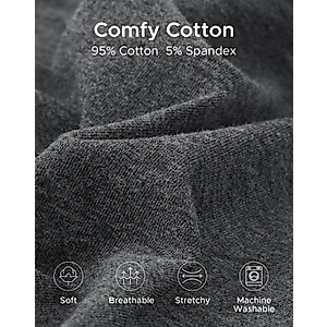 INNERSY Women's High Waisted Underwear Cotton Panties Regular & Plus Size 5-Pack(3XL,Solid Colors and Polka Dot)