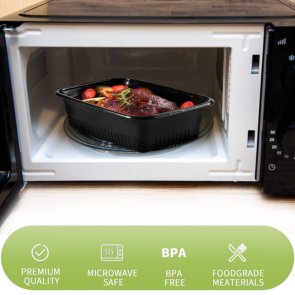 Aivoch Meal Prep Containers 32oz 50Pack, Bento Boxes Reusable, BPA Free Food Prep Containers with Lids, Stackable, Dishwasher, Freezer Safe