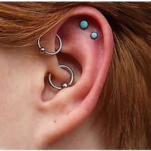 Curved Barbells 14Gx3/8(1.6x10MM) 316L Surgical Steel Ball Closure Rings with 4mm Ball Body jewelry