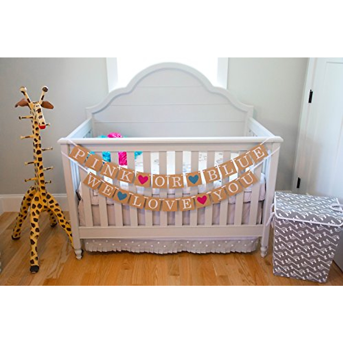 Gender Reveal Party Baby Shower Decorations - "Pink or Blue" Banner by Sterling James Co. - Pregnancy Announcement