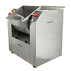 BREVELTION 30QT/15KG Commercial Mixer Electric Stand Dough Mixer 1500W Stainless Steel Flour Kneading Mixing Machine, Vegetable Meat Blender with 90° Tilt Bowl Kitchen Supply With a Dough Cutter