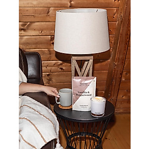 NOTES Sustainable Candle Refill | Non-Toxic Fragrance, Natural Wax Beads (Beeswax, Rice bran and Soy), Cotton Wick and Sustainer - (1) Vanilla & Pepperwood