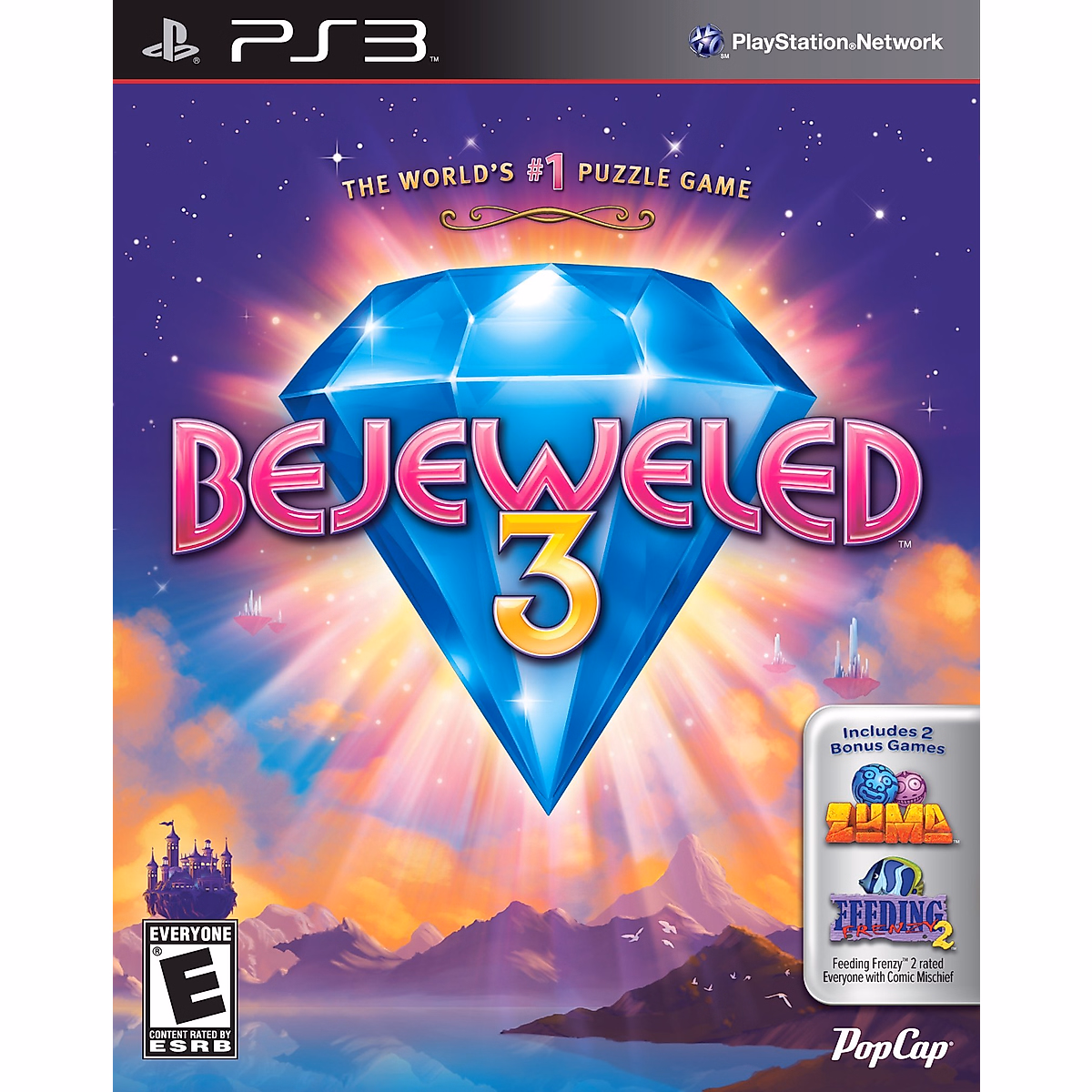 Bejeweled 3 (with Zuma & Feeding Frenzy 2) - Playstation 3