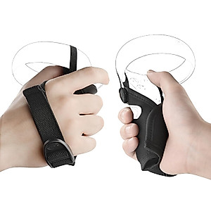 Geekria Controller Cover Compatible with Meta Quest VR, Rift S, Washable Protective Sleeve VR Gaming Headset Controllers Replacement, Touch Controller Protector (Black, 1Pair)