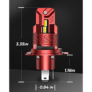 Torchbeam 2024 Newest H4 Bulbs, 20000LM Super Bright and 6000K Cool White Fog Bulbs, 50000HRS Lifespan Plug and Play, Non-Polarity, Pack of 2
