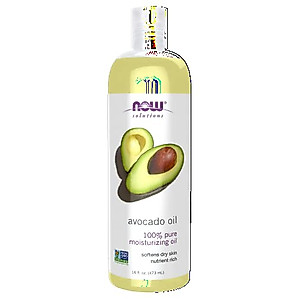 NOW Foods Solutions, Avocado Oil, 100% Pure Moisturizing Oil, Nutrient Rich and Hydrating, 16-Ounce